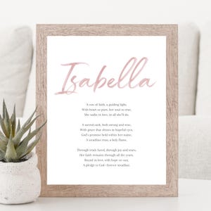 Isabella Baby Name Meaning Poem Baby Names Nursery Sign Girl Names ...