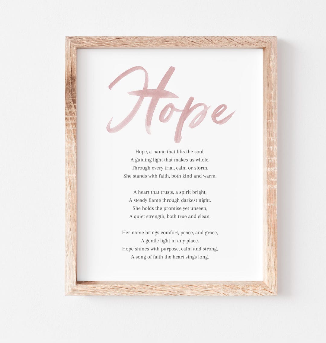 Hope Baby Name Meaning Poem Baby Names Nursery Sign Girl Names ...