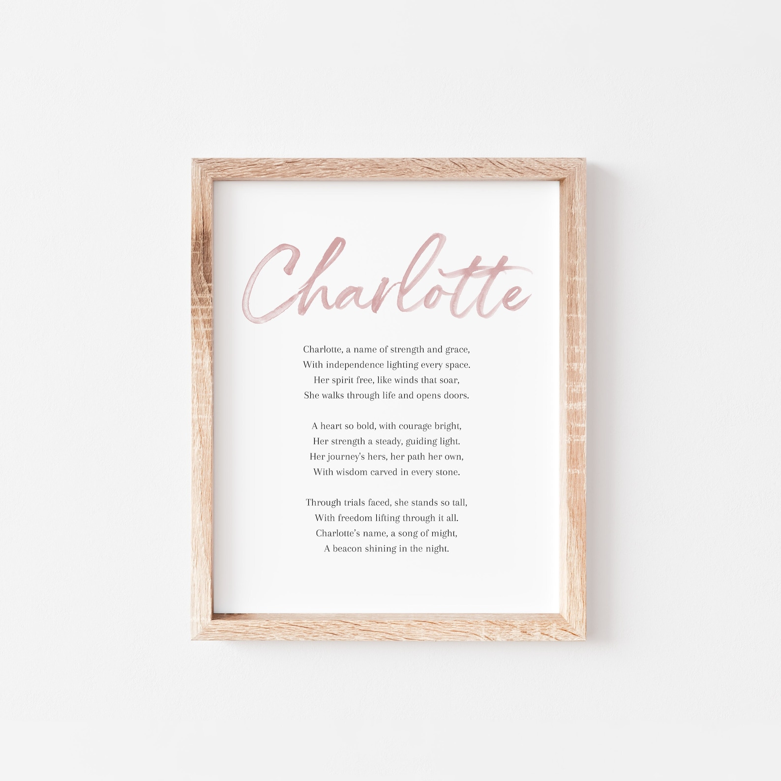 Charlotte Baby Name Meaning Poem Baby Names Nursery Sign Girl Names ...