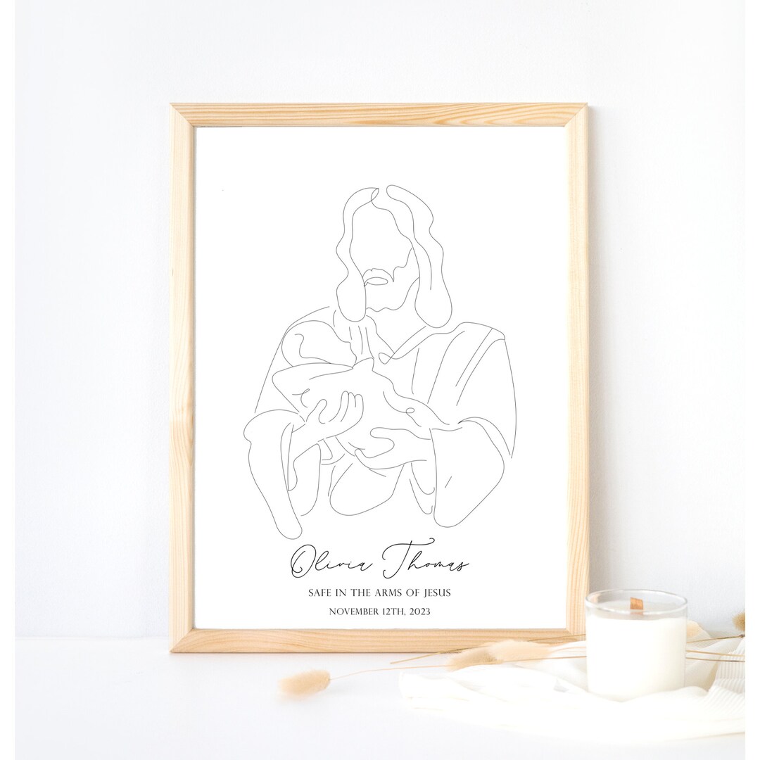 Jesus Holding Baby Miscarriage Memorial Print Stillbirth - Etsy