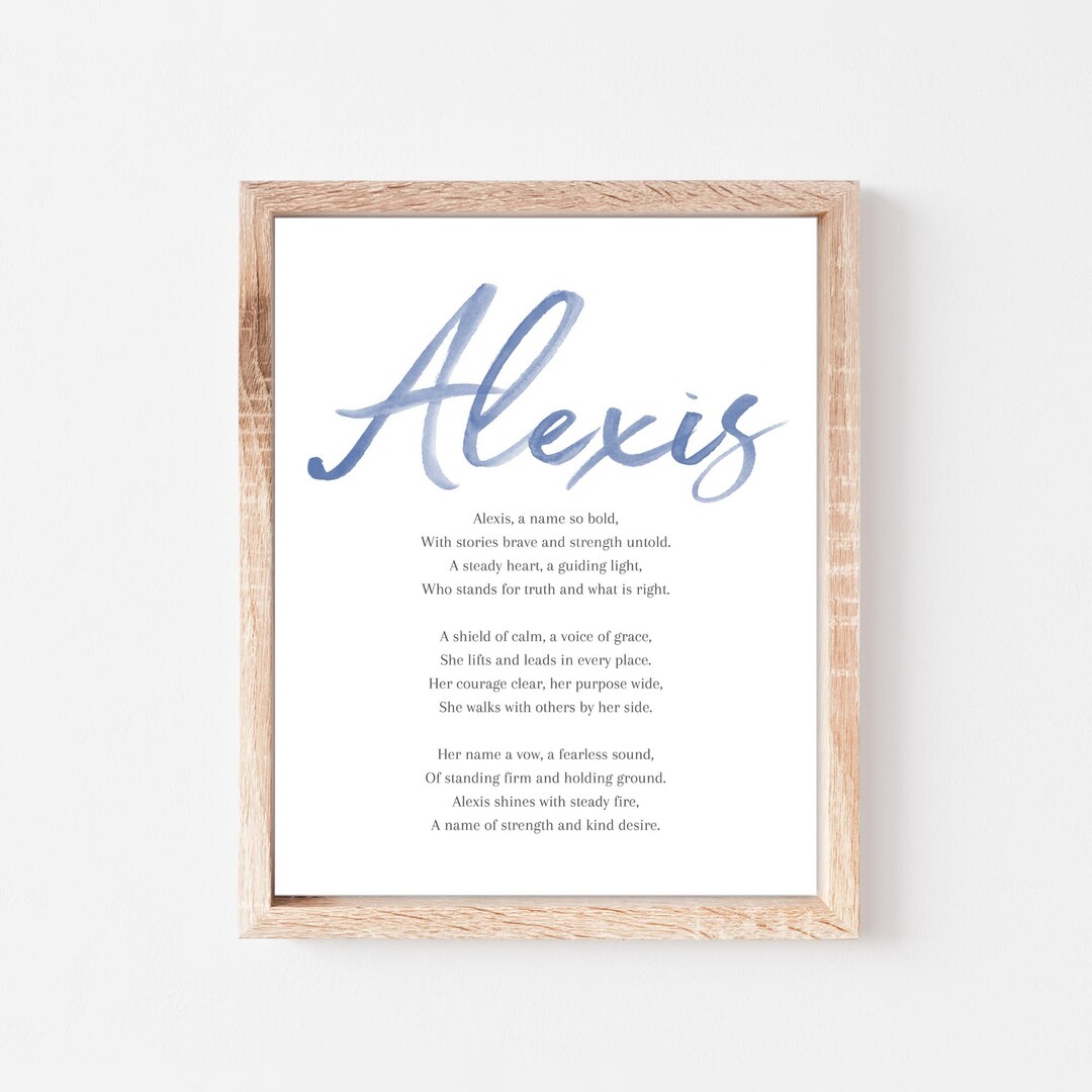 Alexis Baby Name Meaning Poem Baby Names Nursery Sign Boy Names ...