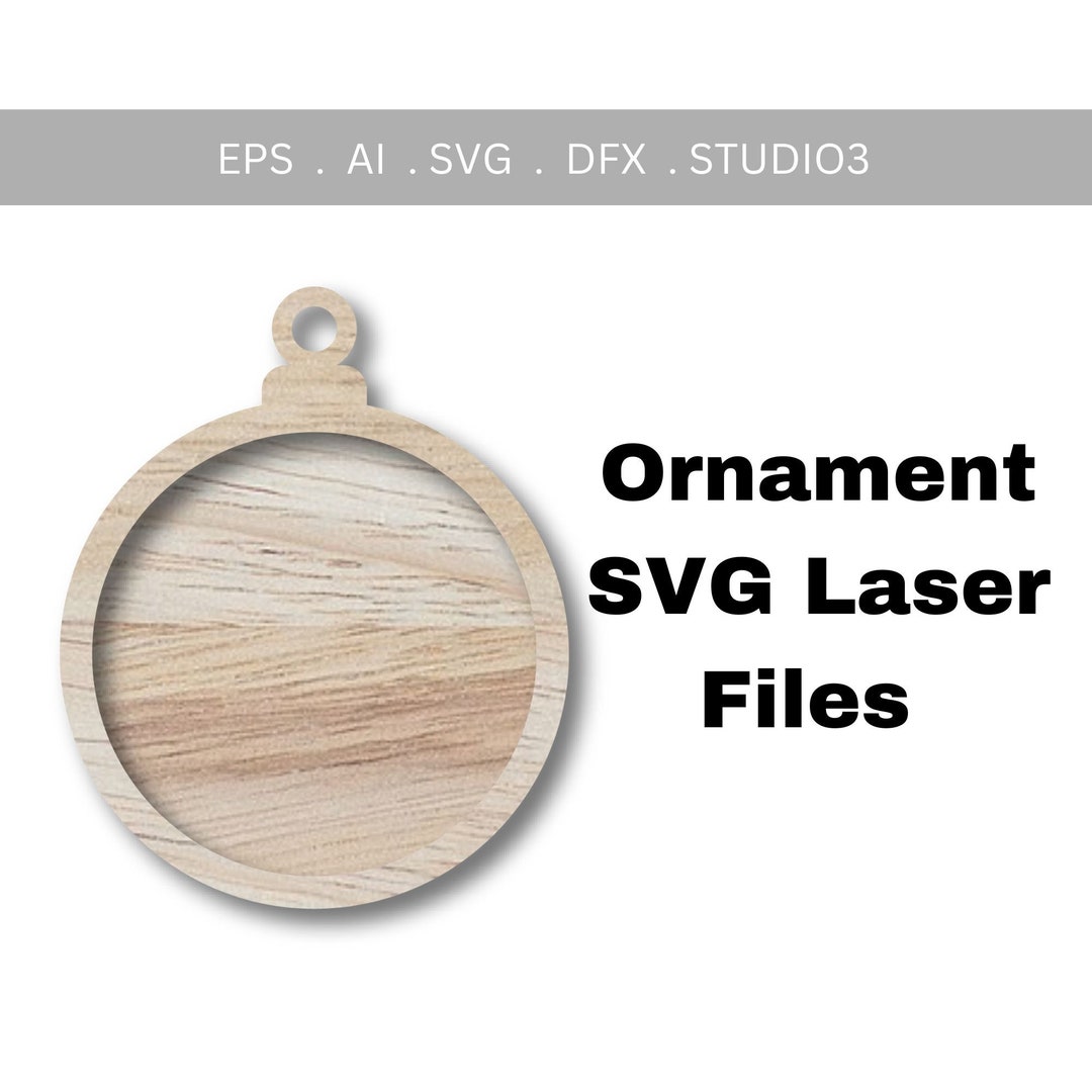 Christmas Ornament SVG Laser Cut File, Blank Ornament Svg, Gift Tag ...
