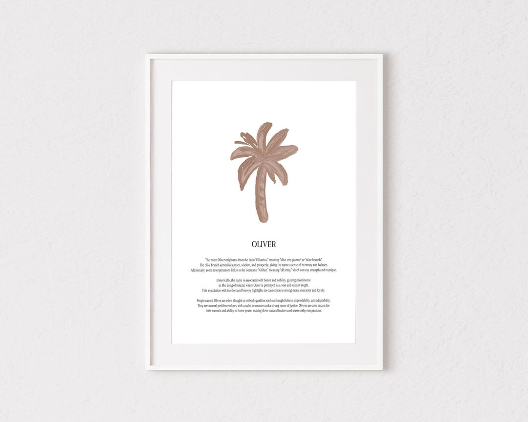 Oliver Baby Name Meaning Poem Baby Names Nursery Sign Boy Names ...