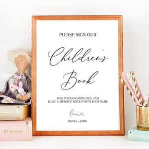 Please Sign Our Childrens Book Sign, Baby Book Poster, Digital Download ...