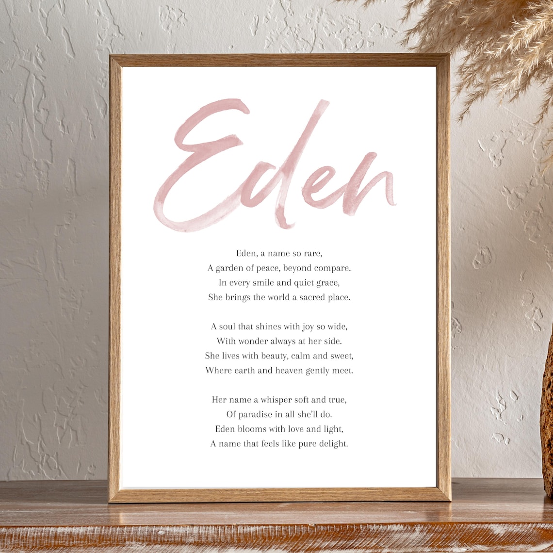Eden Baby Name Meaning Poem Baby Names Nursery Sign Girl Names ...