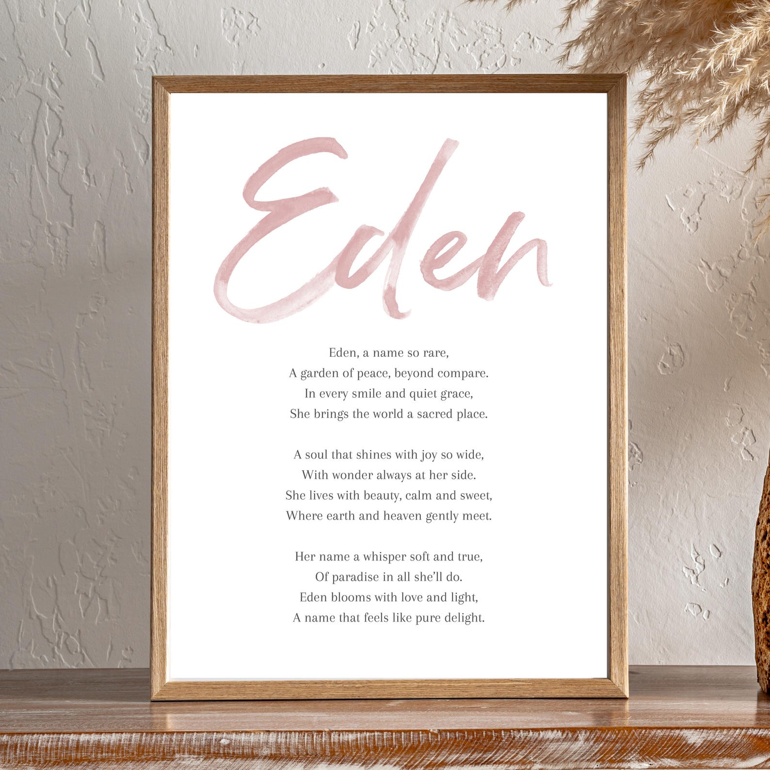Eden Baby Name Meaning Poem Baby Names Nursery Sign Girl Names ...