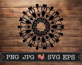 Mandala Quarter Stencil Template Wall & Floor Decor, Decal Design Svg ...