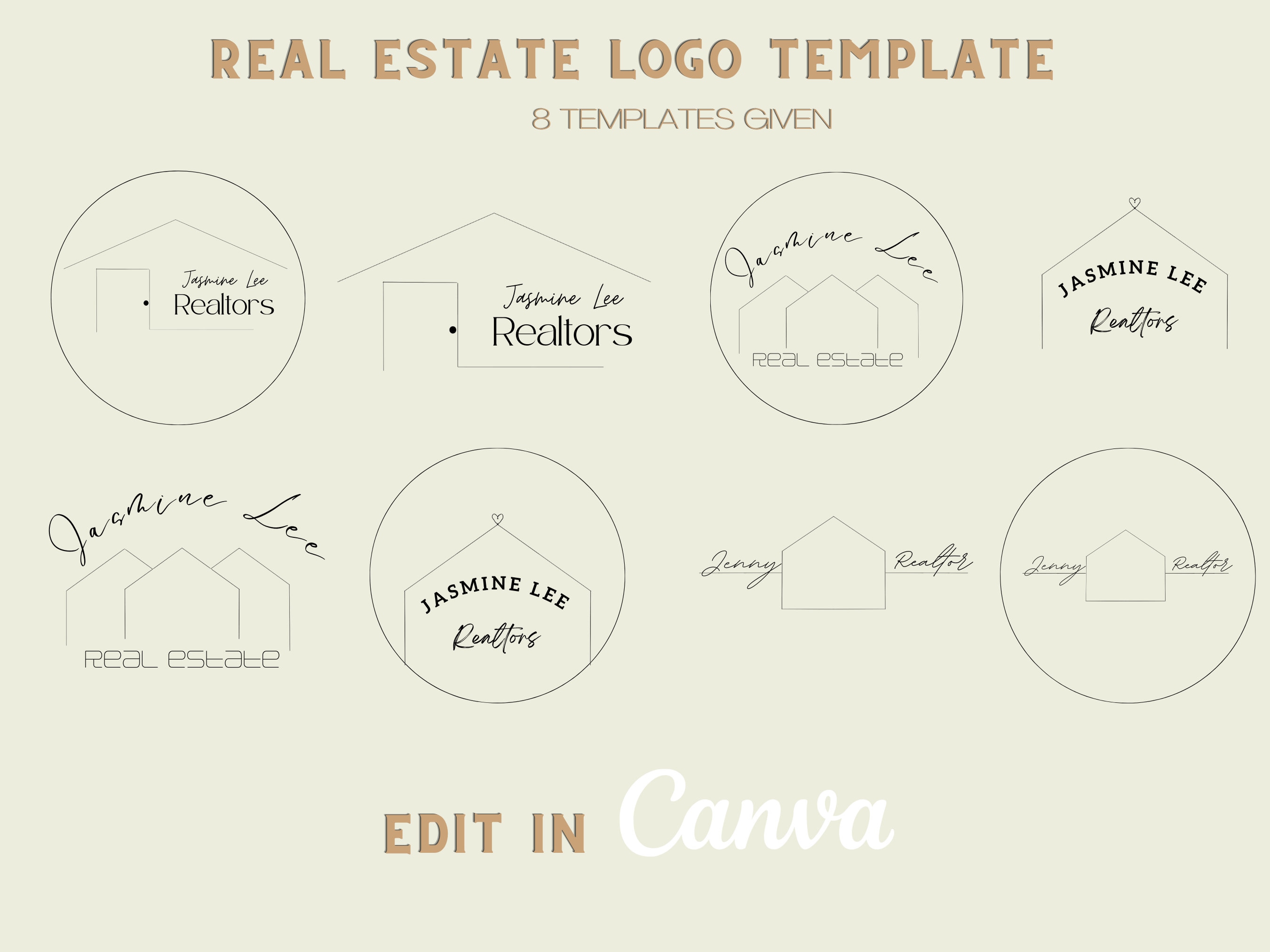 Aesthetic Real Estate Logos, Real Estate Branding, Realtor Logo, House ...