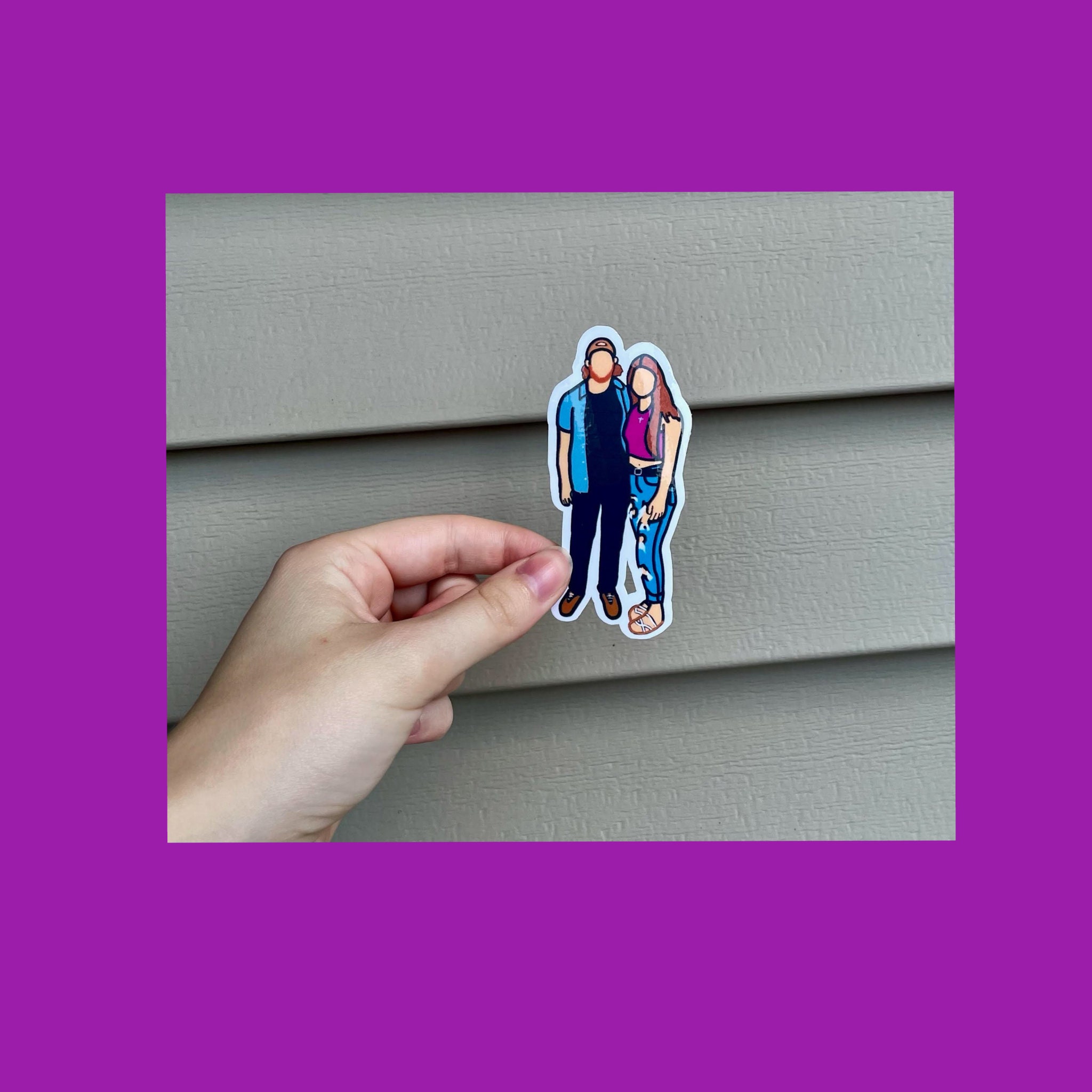 Custom Sticker Minimalist Sticker Couple Sticker Friend - Etsy