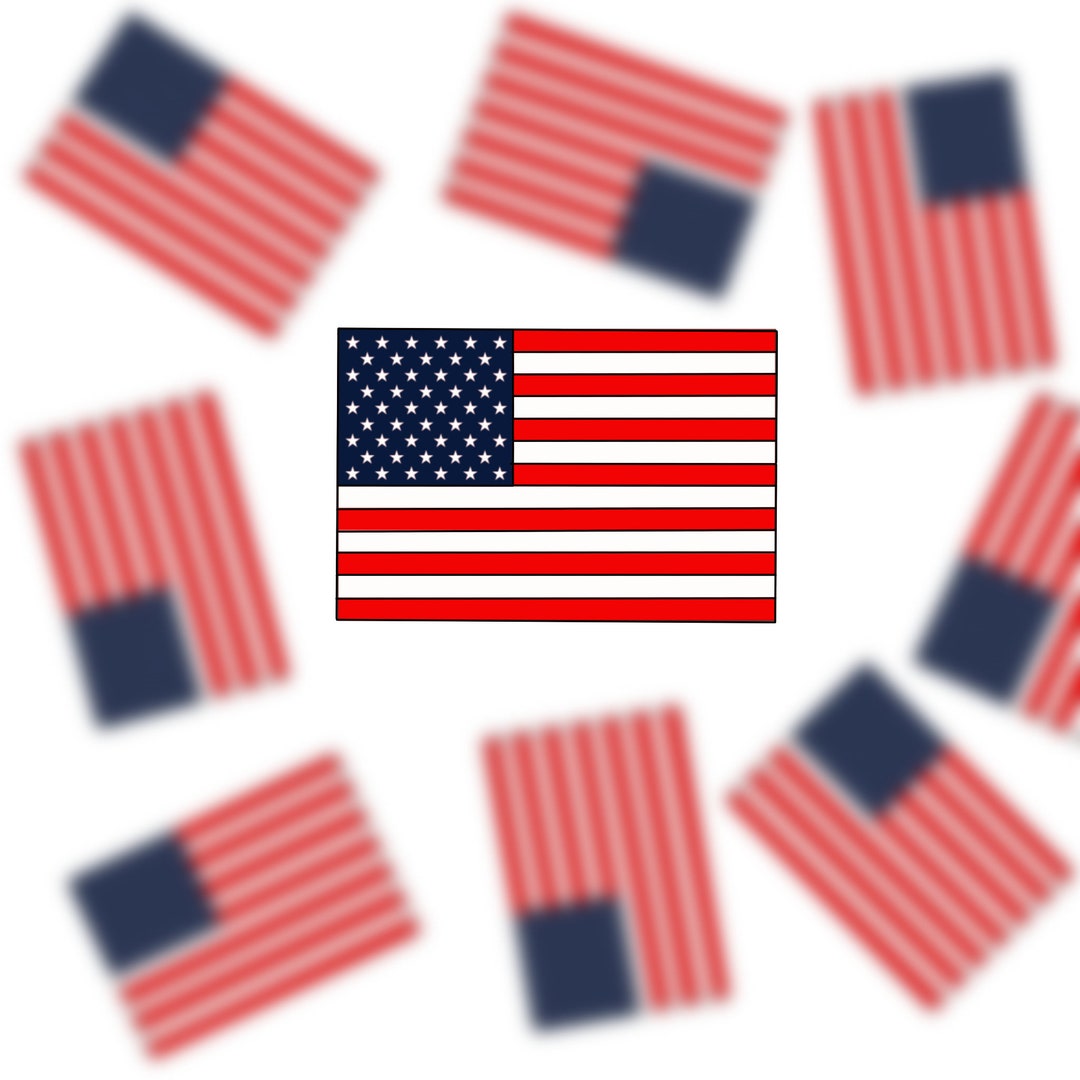 Mini USA Flag Sticker, USA, Flag Sticker, American Flag, Laptop Sticker ...