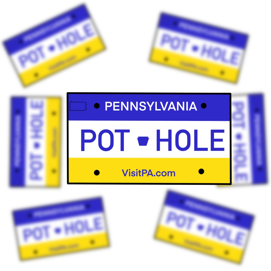 Pennsylvania Sticker, Pothole Sticker, Sticker, Laptop Sticker - Etsy