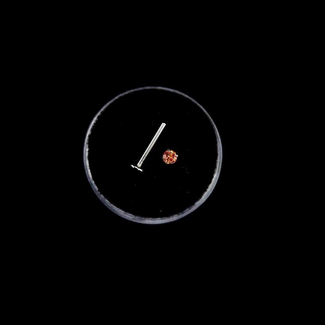 Natural Sapphire Push Pin Flat Back Nose Stud Piercing, 3mm, 6-12mm ...