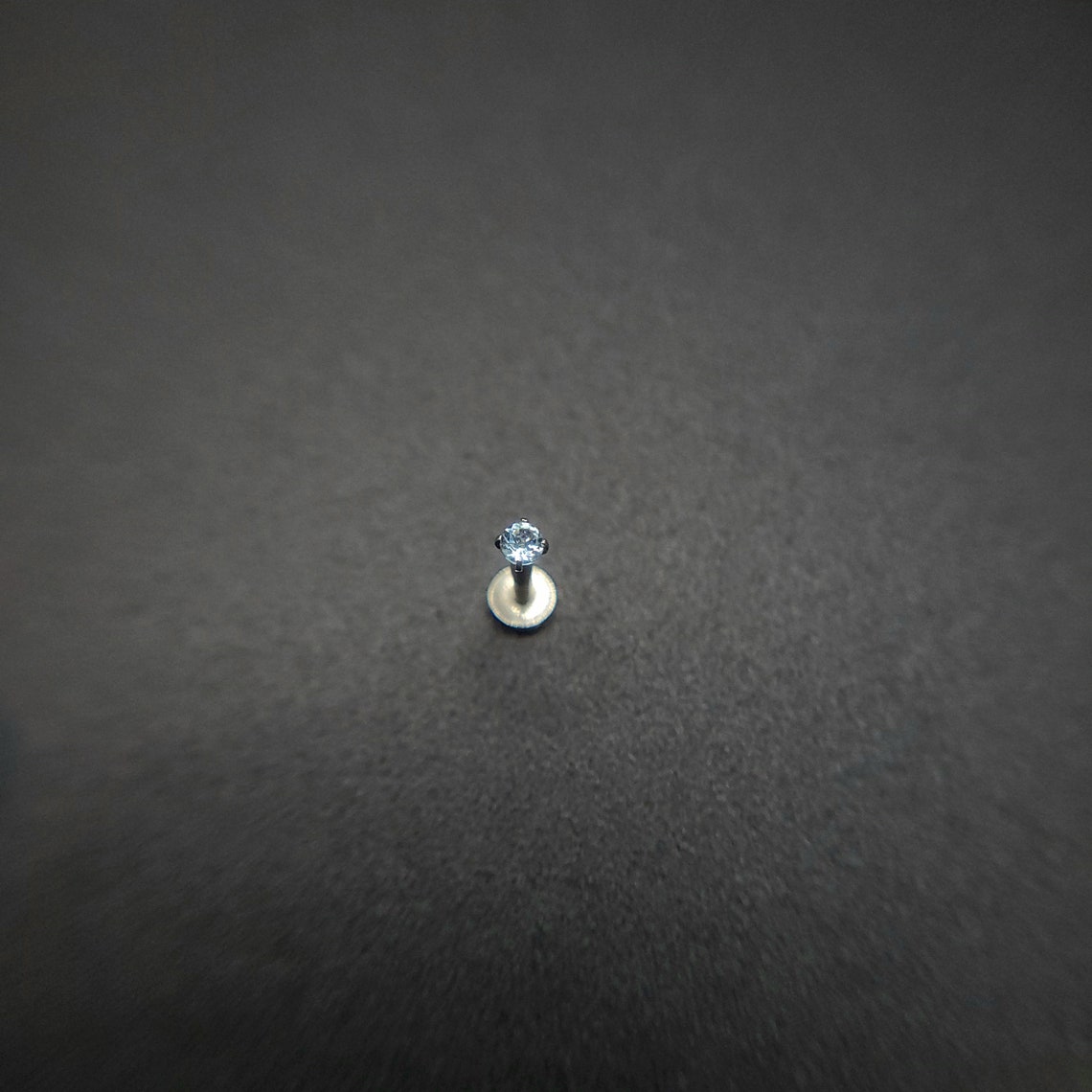 Natural Aquamarine Push Pin, Flat Back, Stud Piercing, Surgical Steel ...