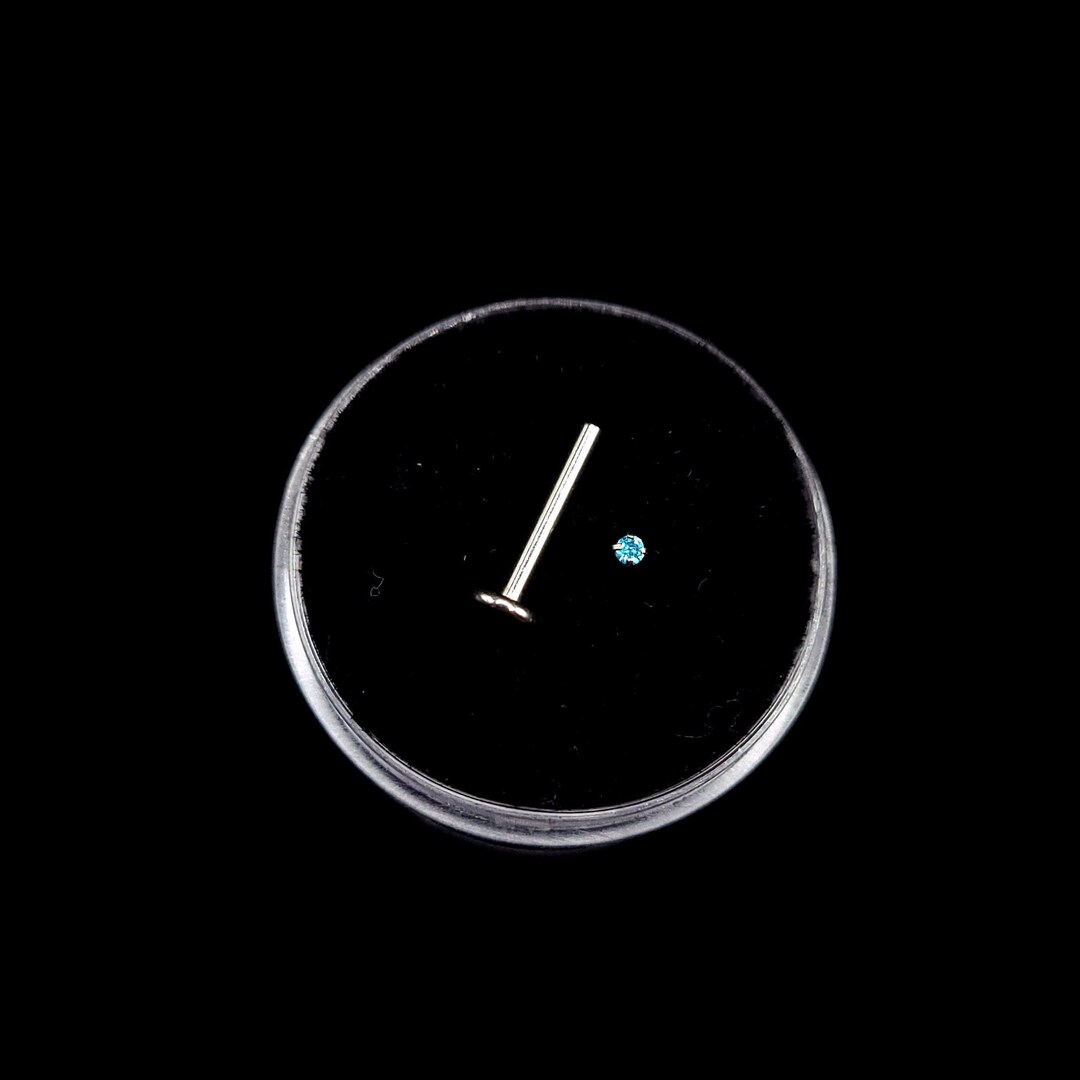 Natural Apatite Push Pin Flat Back Nose Stud Piercing, 1.5-4mm 6-12mm ...