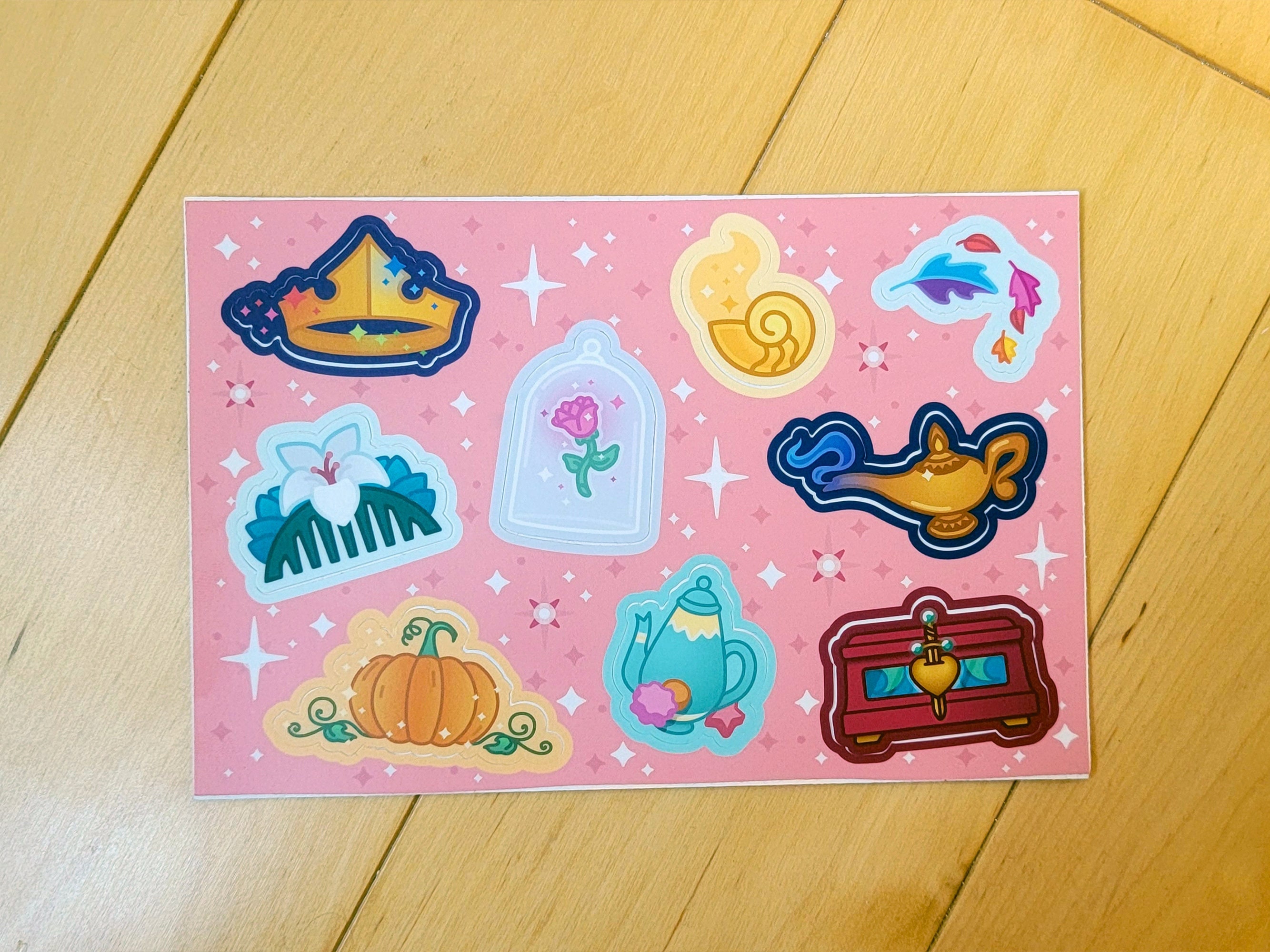 Set of 9 Mini Vinyl Stickers Movie Homage Famous Princesses - Etsy