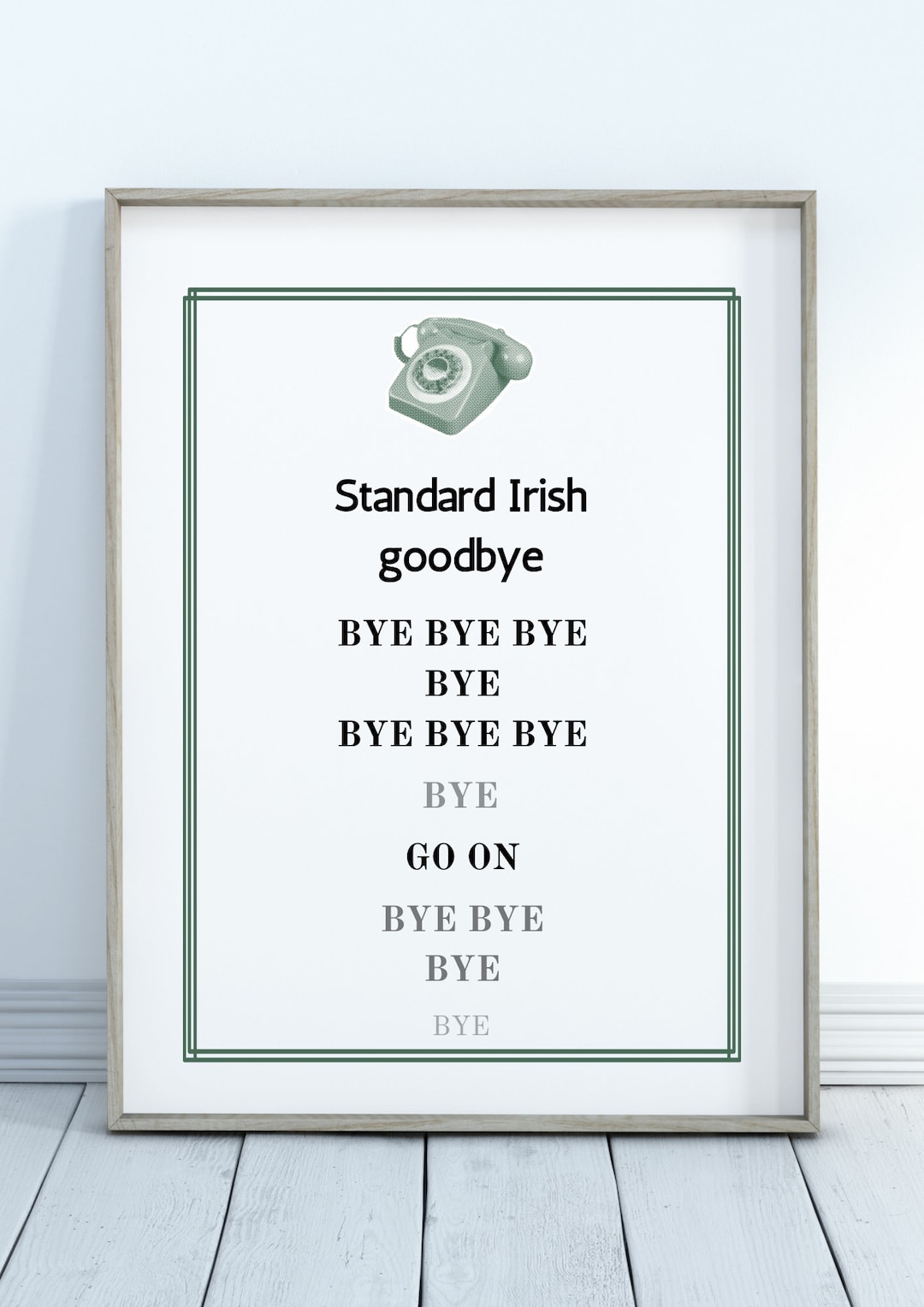 Home Wall Art, Irish Goodbye, Home, Minimalist Quote Print, Home Print ...
