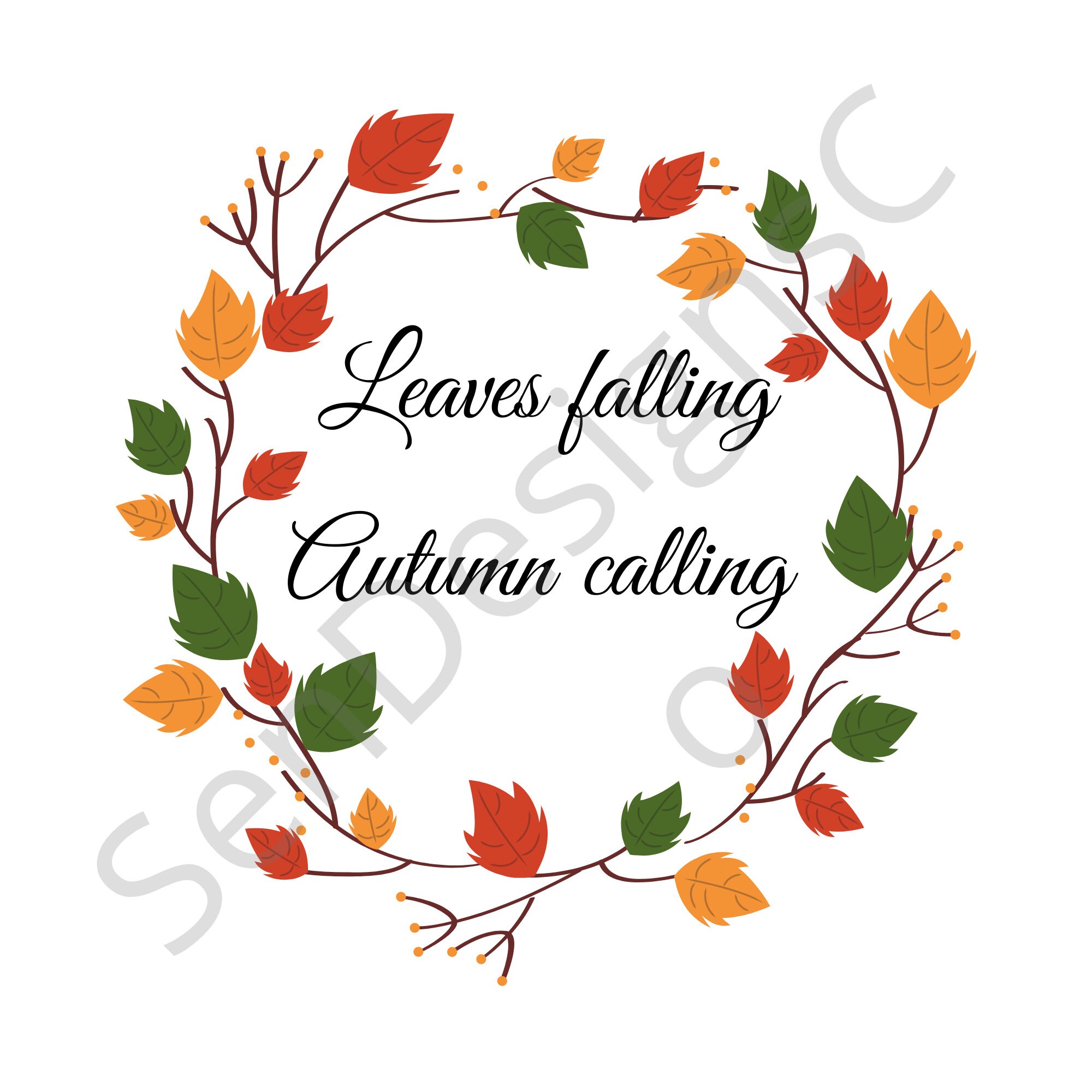 Leaves Falling Autumn Calling Svg - Fall Svg - Autumn Svg - Fall Svg ...