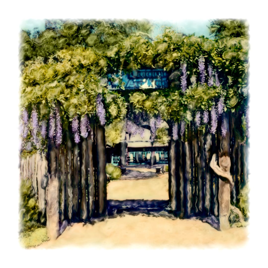 Wisteria Portico Art Print | 11x14” Archival Mat — Gate | Art Club ...