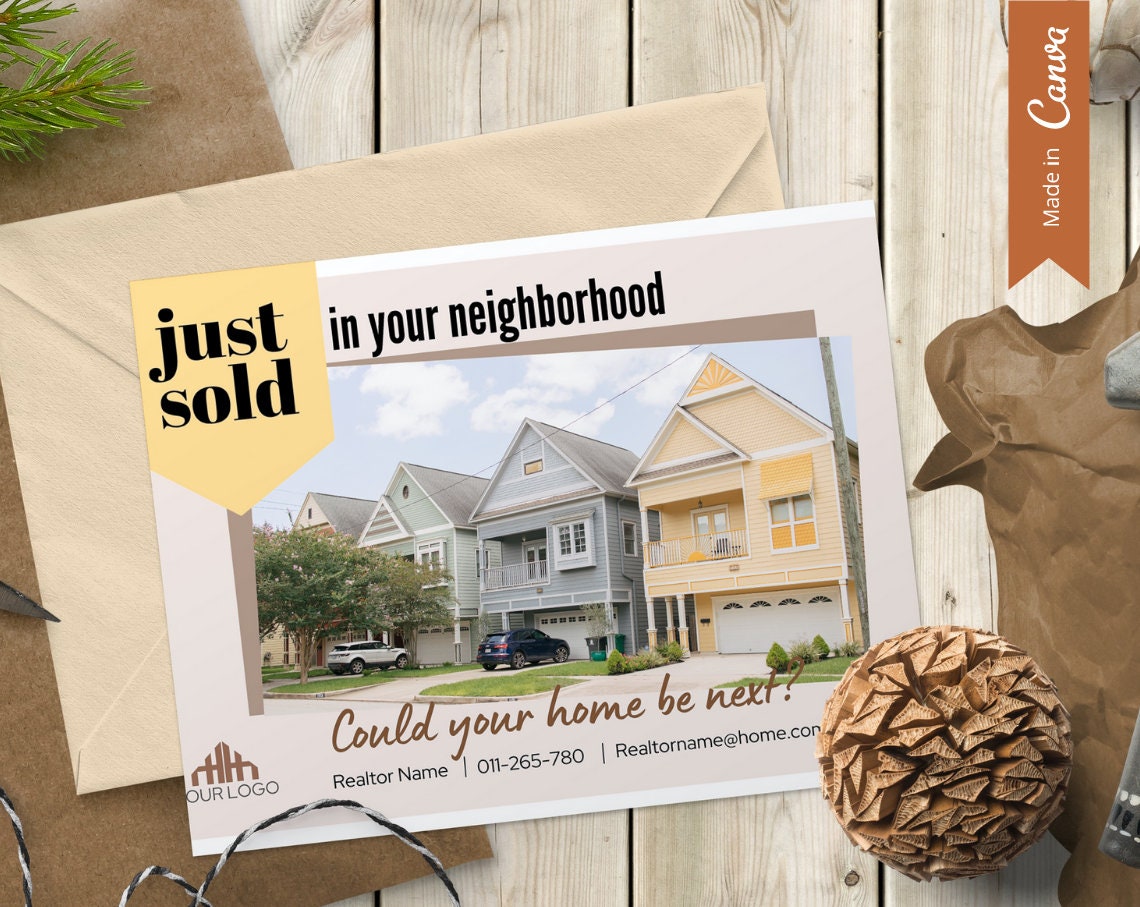 Postcard of Real Estate (editable in Canva, Save as PDF) - Realtor Just ...