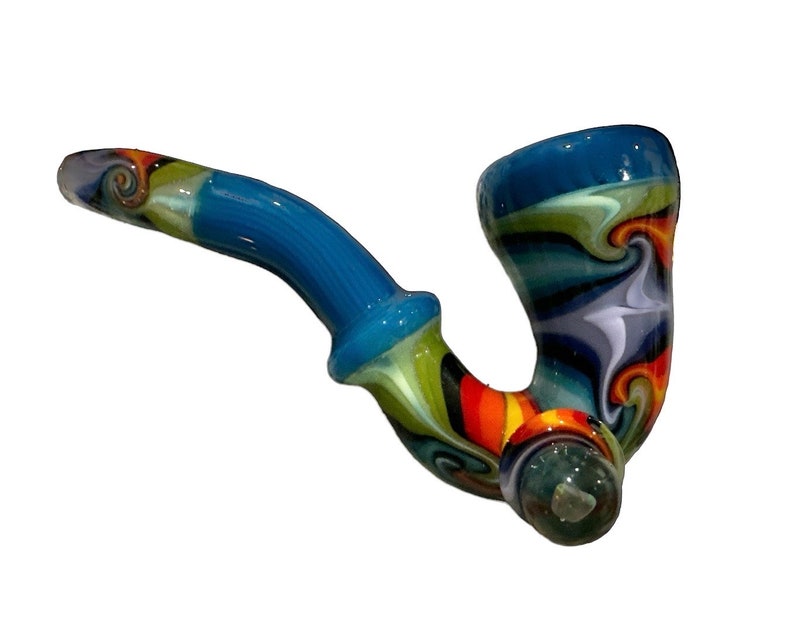 Colorful Glass Sherlock Hand Pipe. Enjoy Shipping Discounts on Multi ...