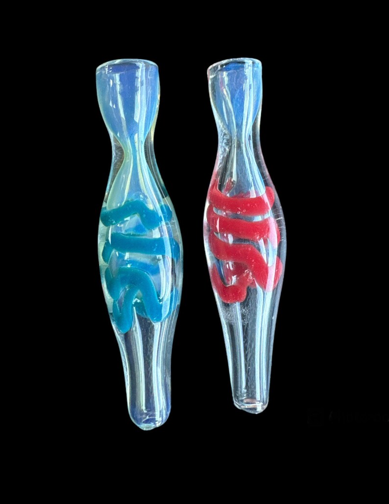 2x Pair of Fumed Glass Chillum One Hitter Bat Pipes - Etsy