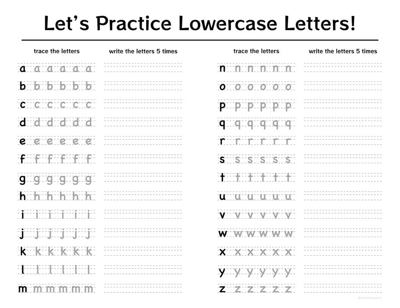 Printable Handwriting Worksheets - Lowercase Handwriting Printables ...