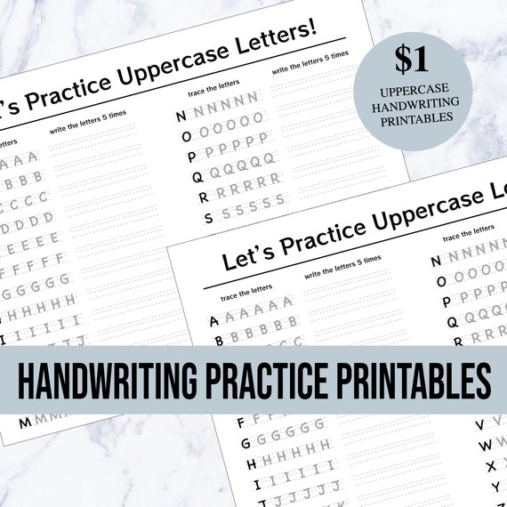 Uppercase Handwriting Worksheets