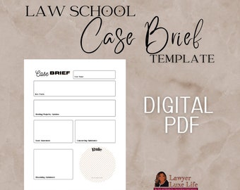 Law School Case Brief Notebook - Etsy