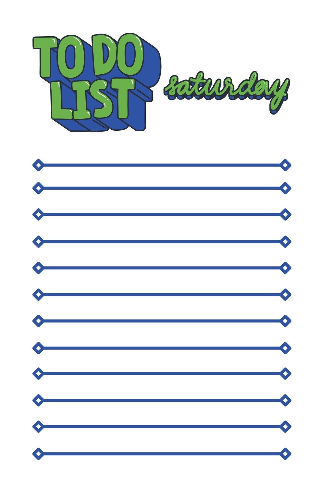 Daily to Do List DIGITAL | PDF | Saturday to Do List | Colorful To-do ...