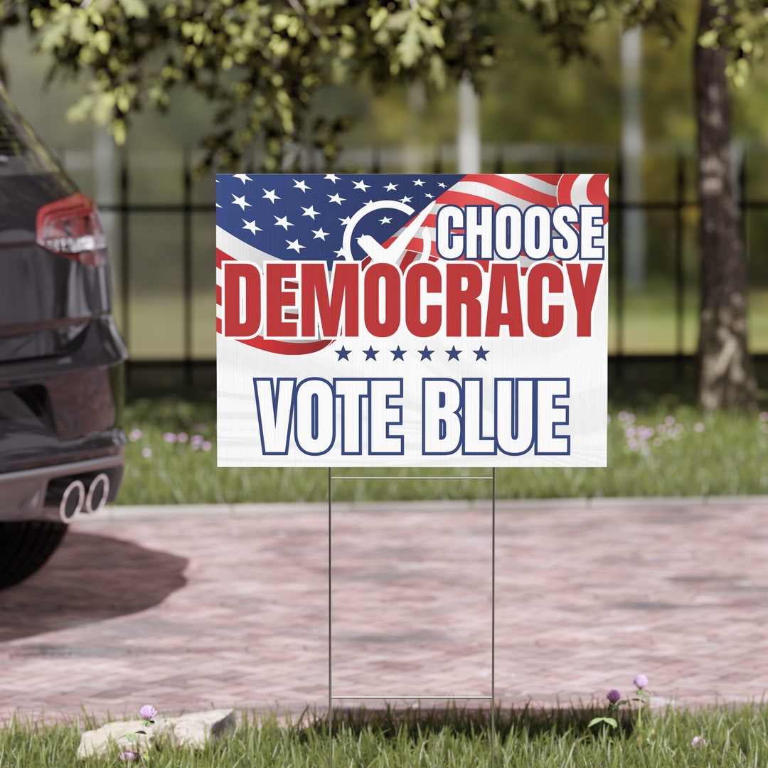 Kamala Harris Yard Sign Choose Democracy Harris Yard Sign Harris 2024 ...