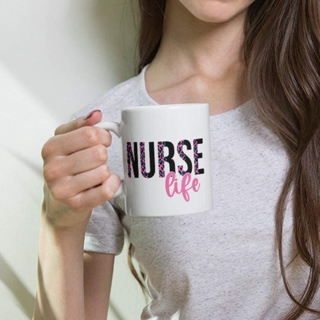 Nurse Life Cheetah Print Mug, Nurse Life Mug, Cheetah Print Mug, Nurse ...