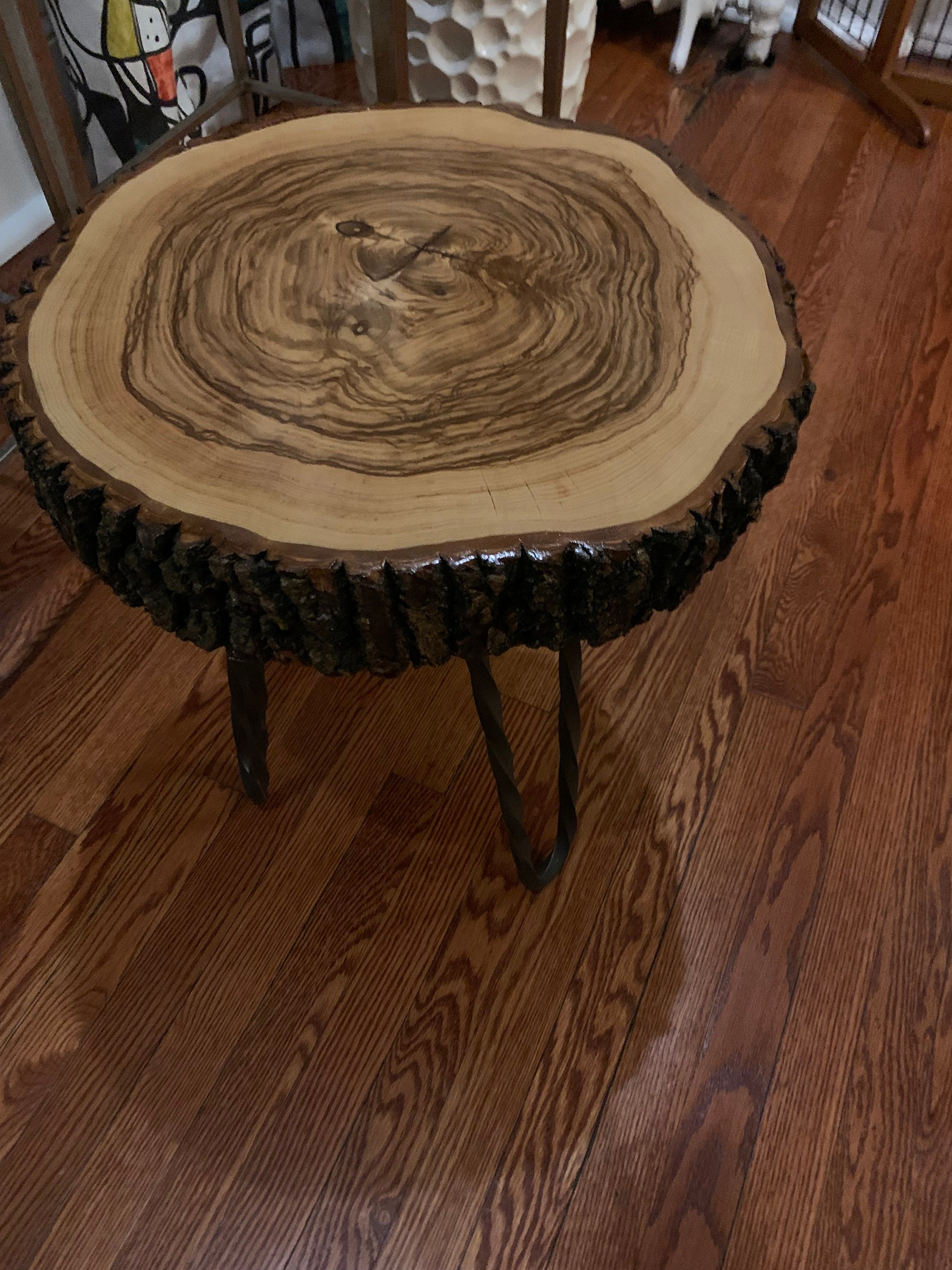 Live Edge Wood Disk Table - Etsy