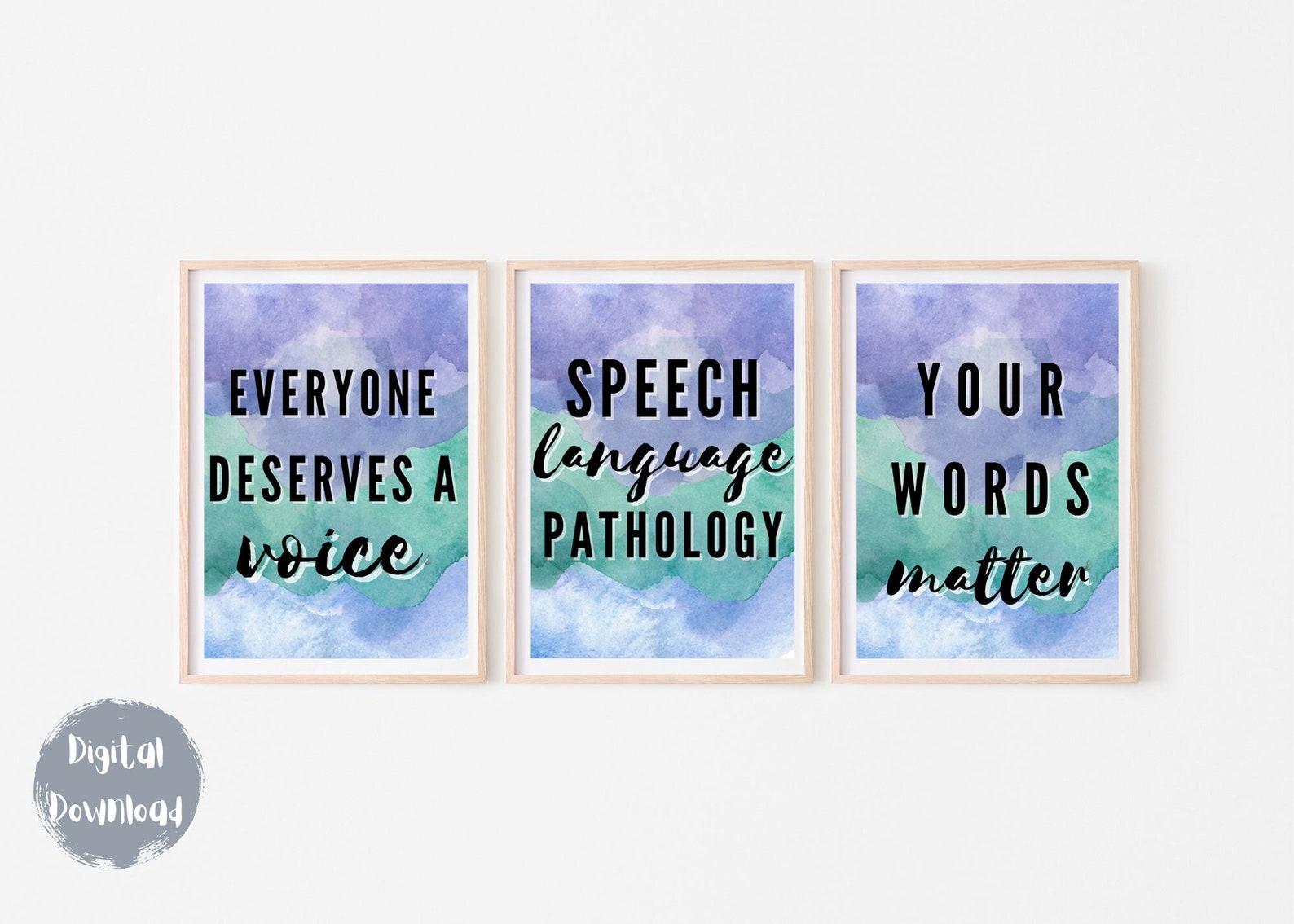 Speech Bundle Speech Therapy Poster Slp Decor Speech - Etsy