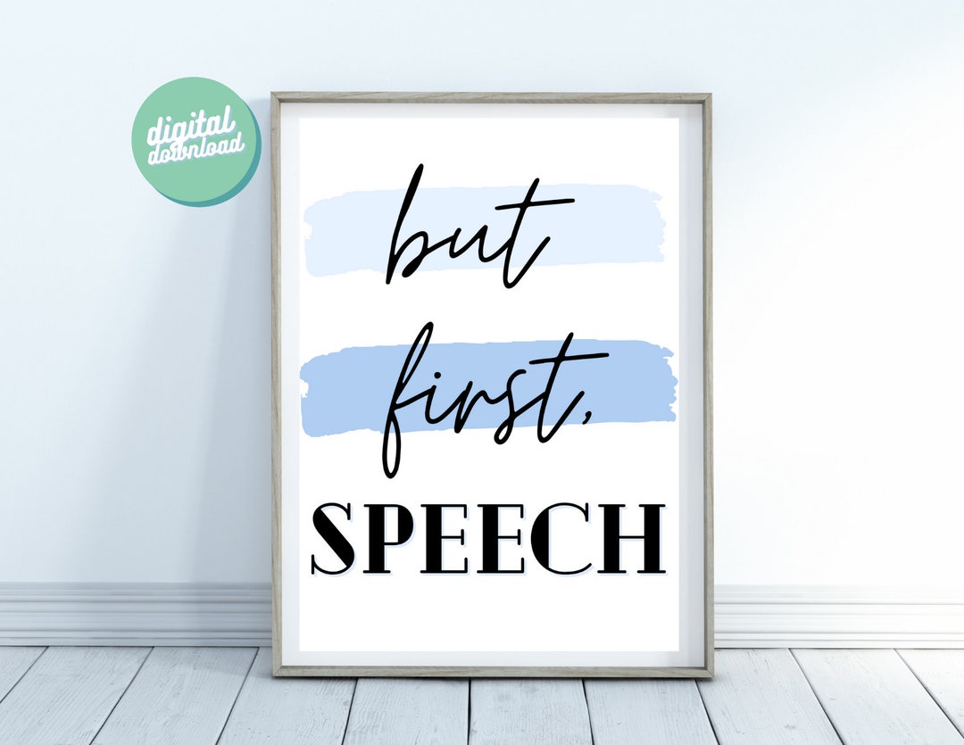 Speech Therapy Decor, Speech Therapy Poster, Slp, Speech Therapy Wall ...