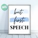 Speech Poster, Speech Room Decor, Speech Printable, Speech Wall Art ...