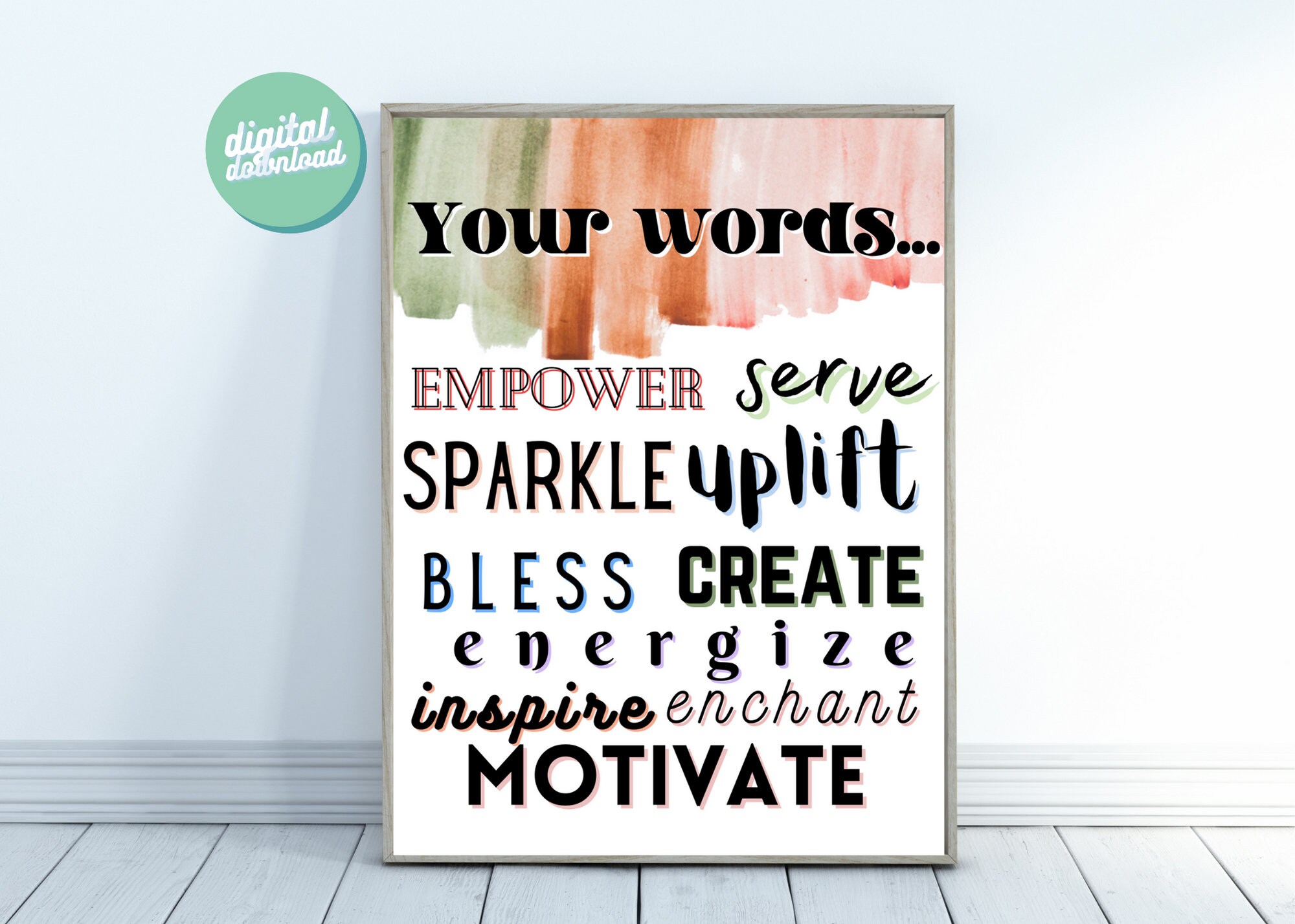 Your Words Printable Speech Therapy Poster Speech Therapy - Etsy