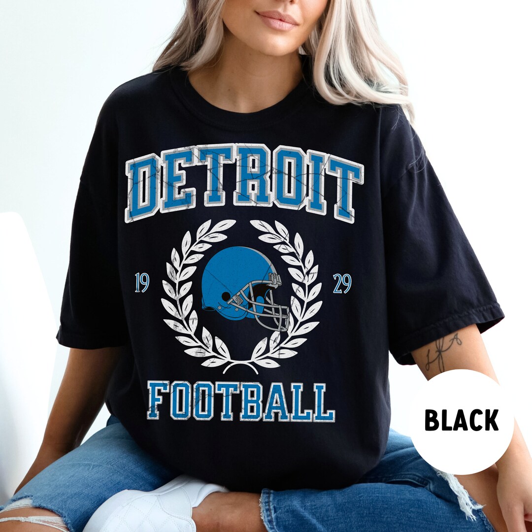 Comfort Colors Detroit Football Shirt, Lion Football Shirt, Retro ...