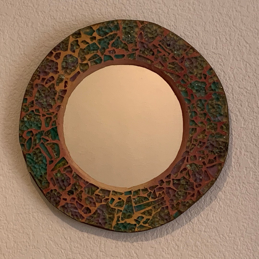 1998 Glass Mosaic Mirror by ELLEN BLAKELEY - Etsy