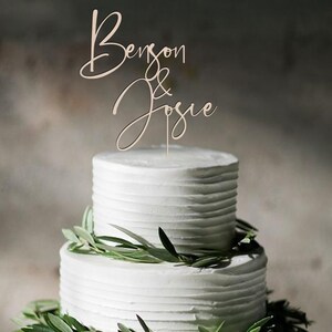 Personalized Wedding Cake Topper: Rustic Wooden Monogram - Etsy