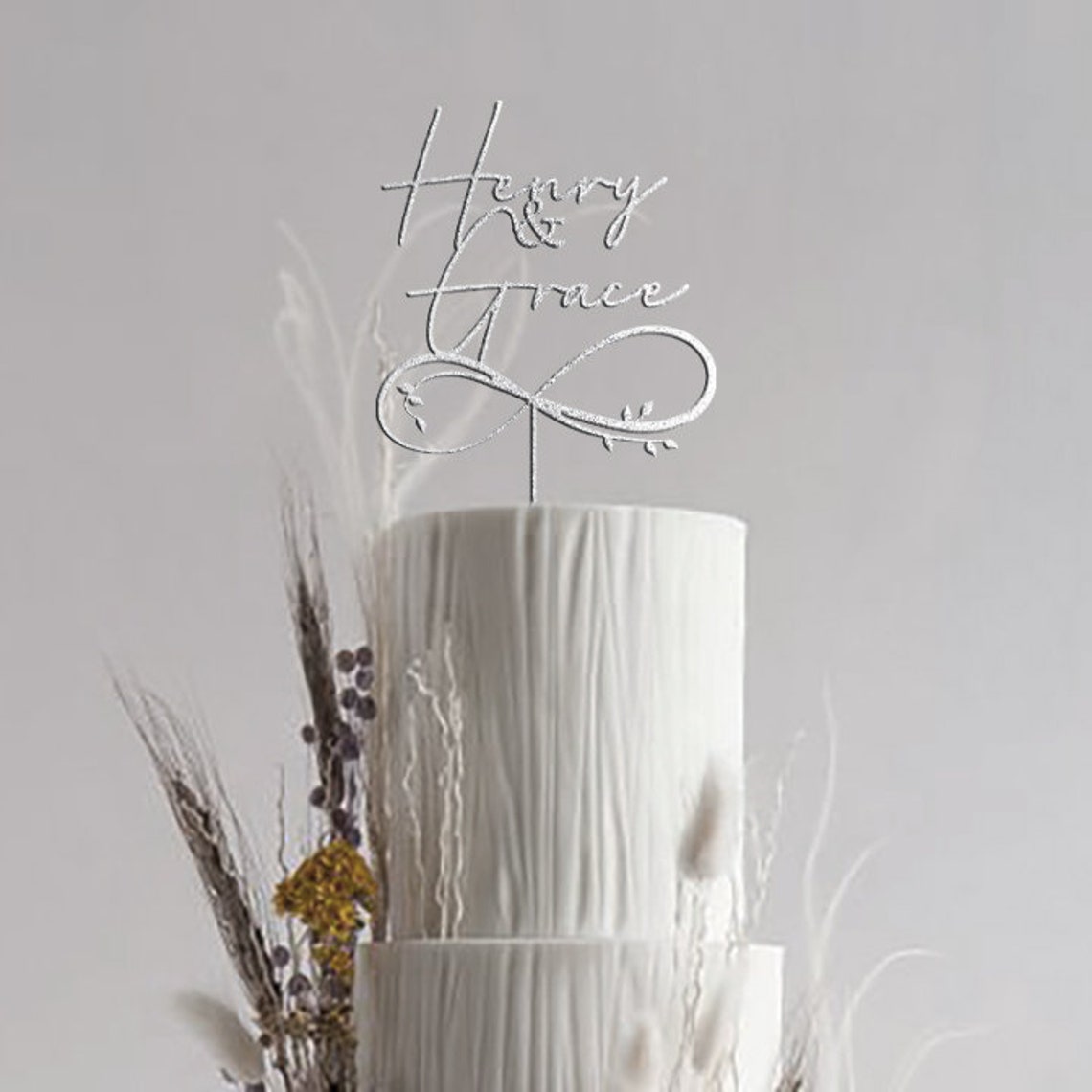 Custom Engagement Cake Topper / Personalized Infinity Symbol | Etsy