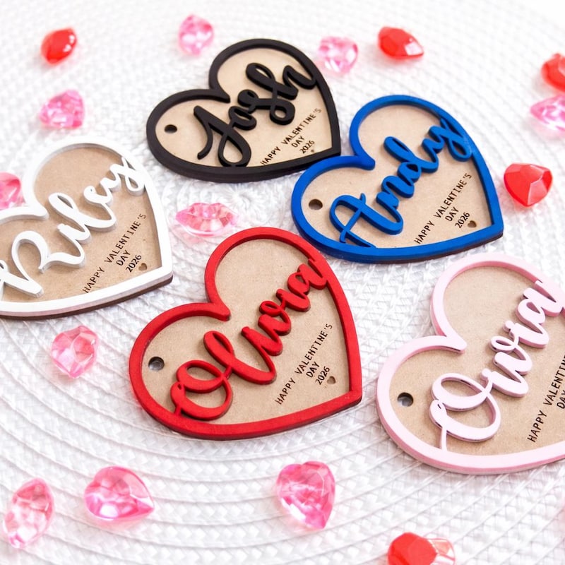 Heart Name Tags - Etsy