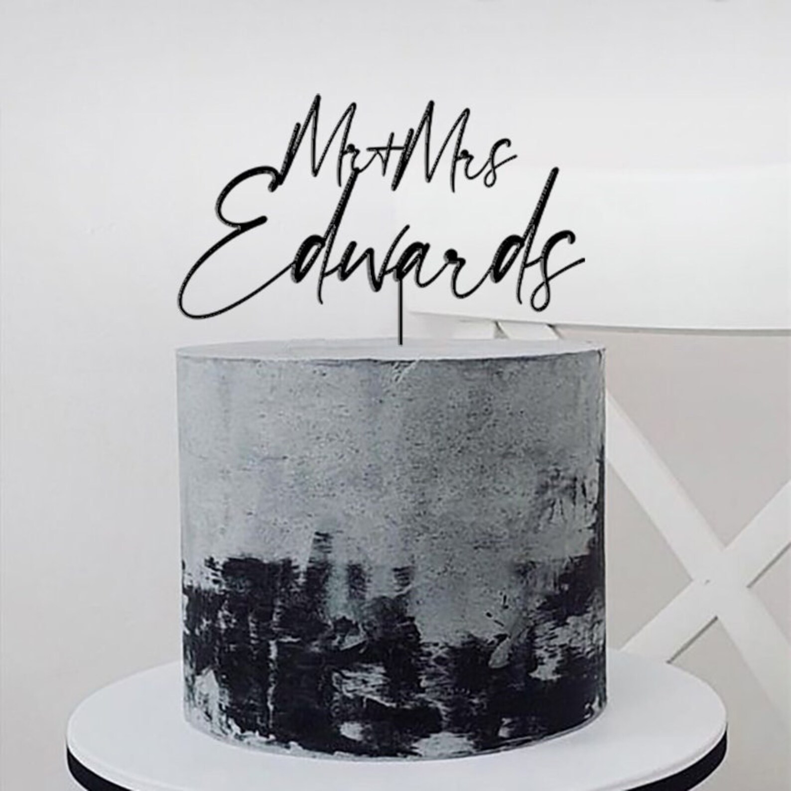 Personalized Wedding Cake Topper / Script Cake Toppers for | Etsy