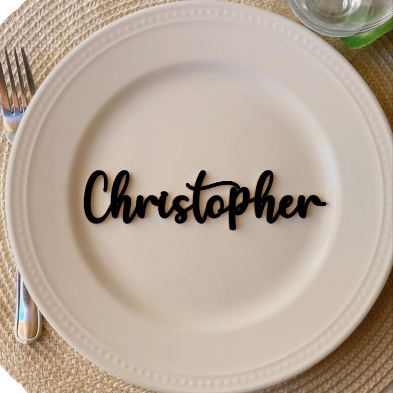 Wooden Dinner Name Plates - Etsy