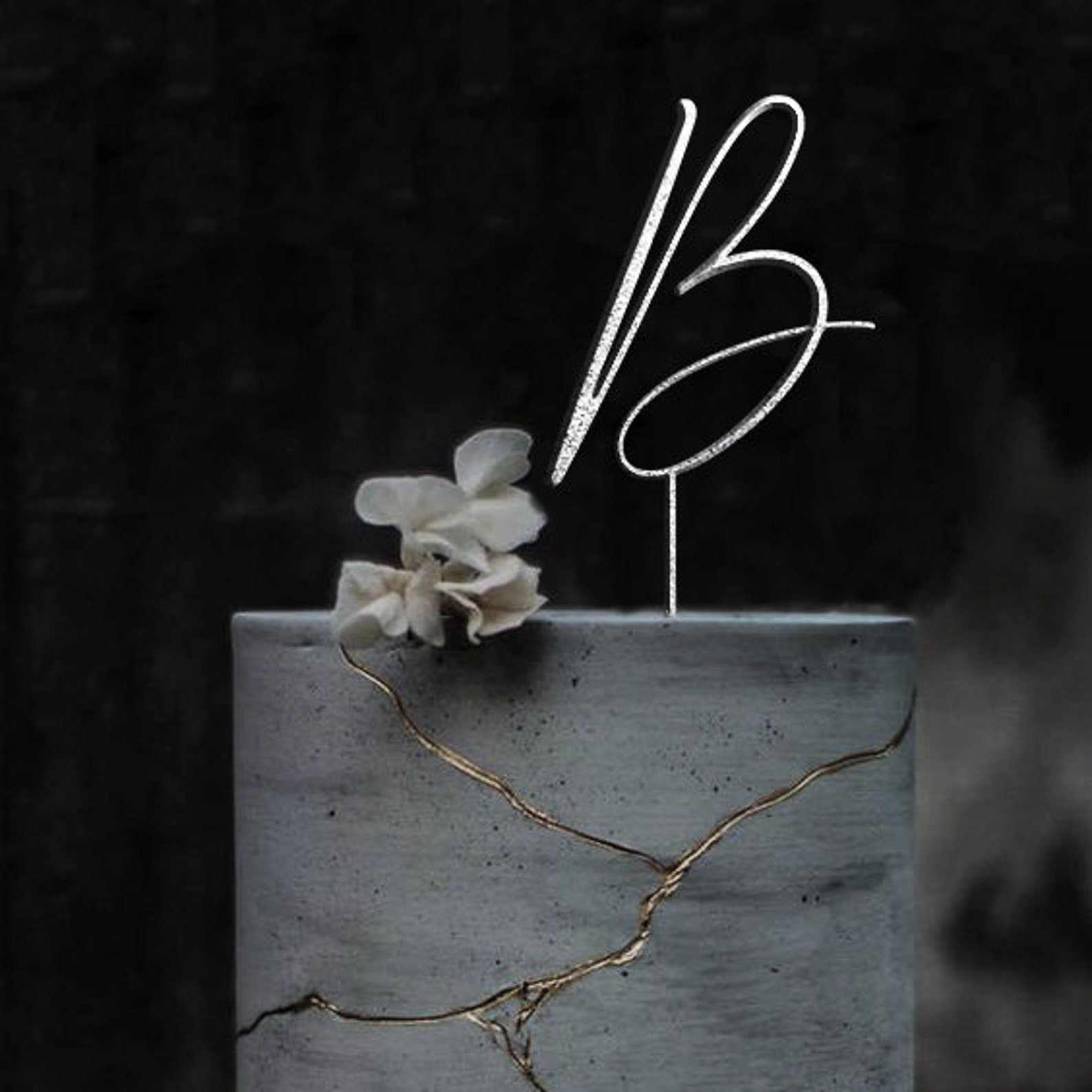 Personalized Wedding Cake Topper / Script Cake Toppers for | Etsy