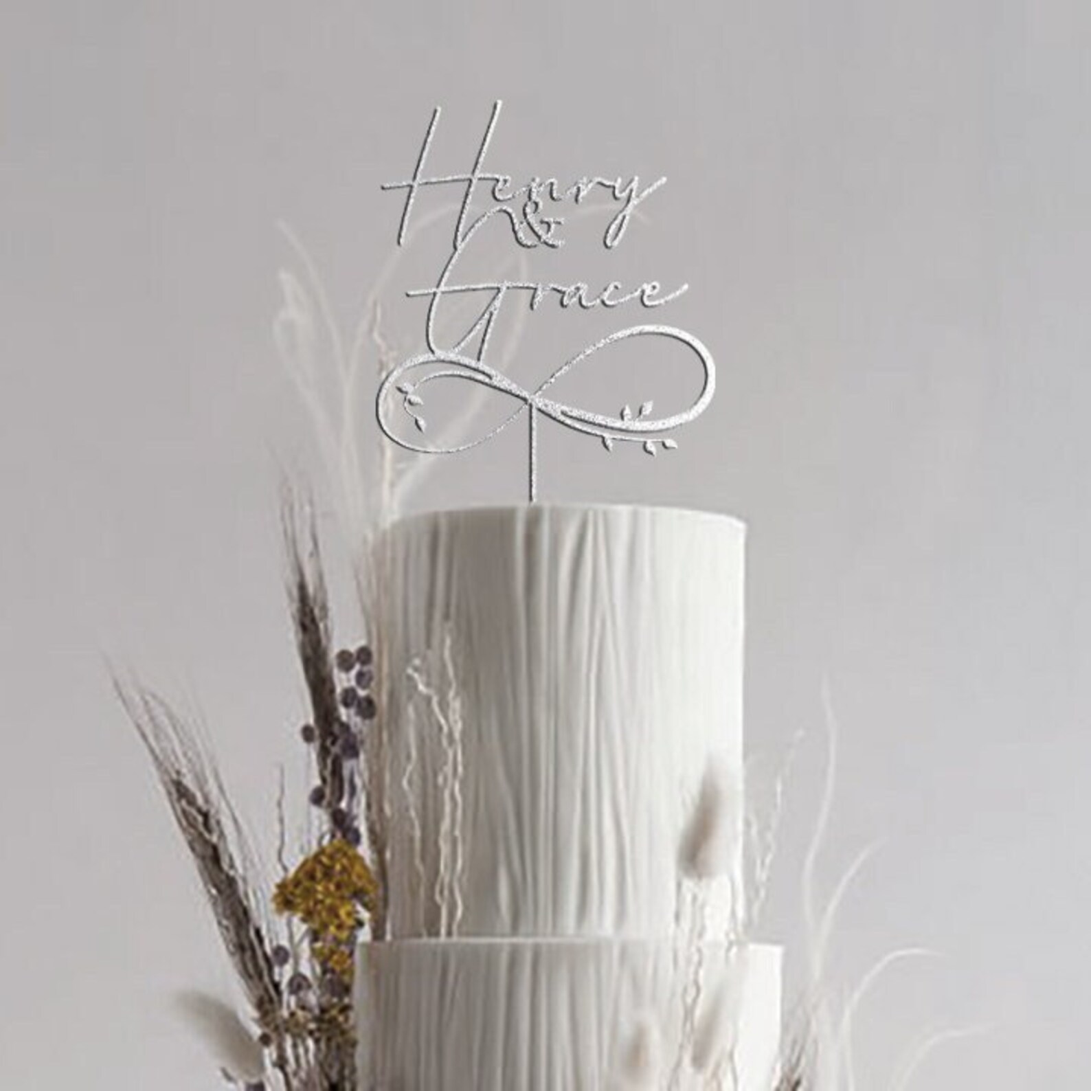 Custom Engagement Cake Topper / Personalized Infinity Symbol - Etsy