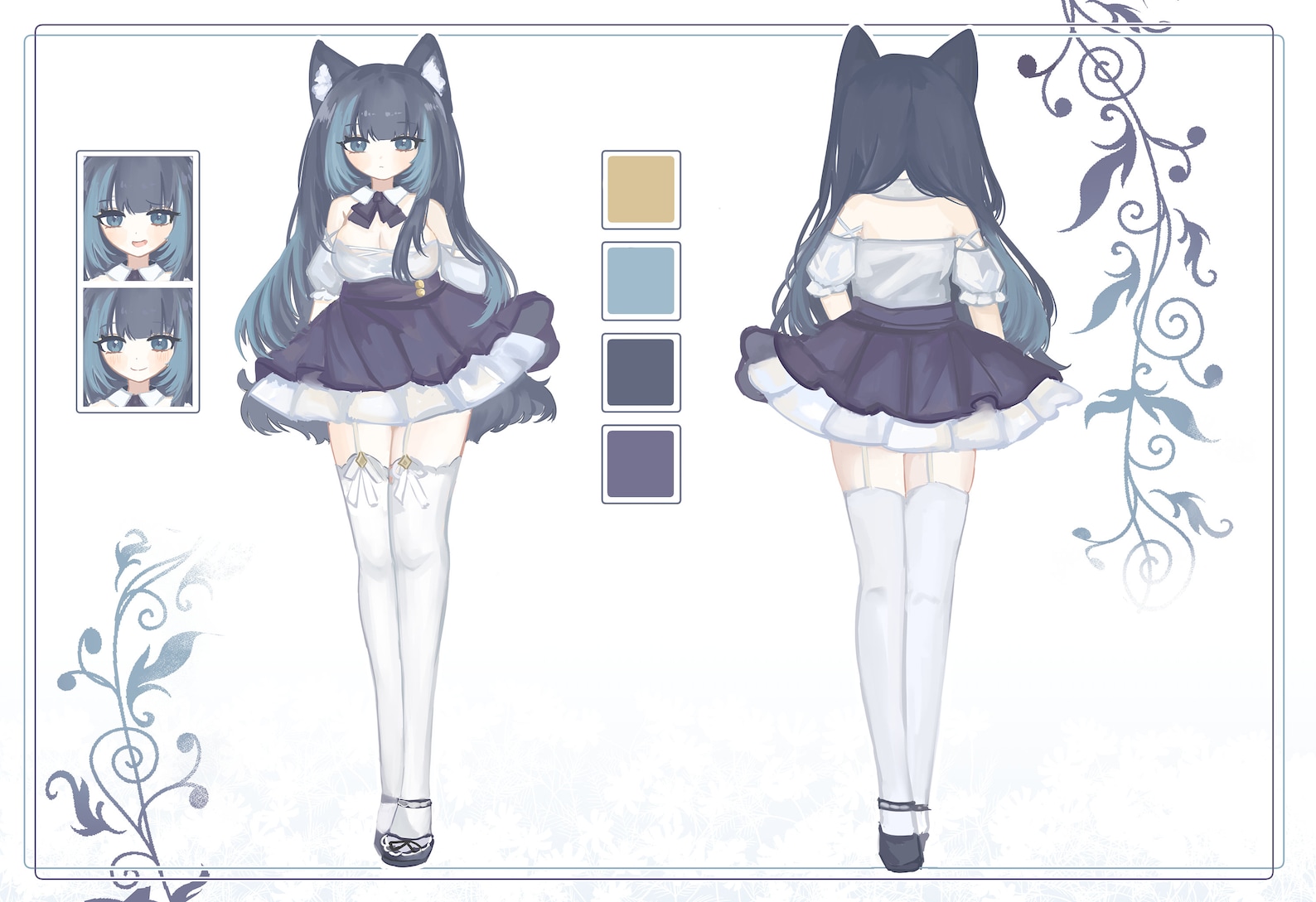 Custom Anime Character Reference Sheet, Character Design, for Vtubing ...
