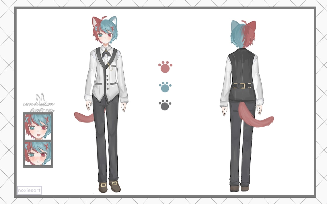 Custom Anime Character Reference Sheet Character Design for - Etsy