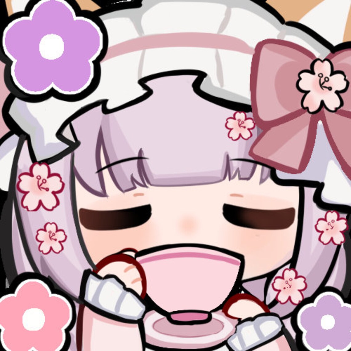 Custom Chibi Tea Emote | Vtuber, Twitch, Discord YCH - Etsy