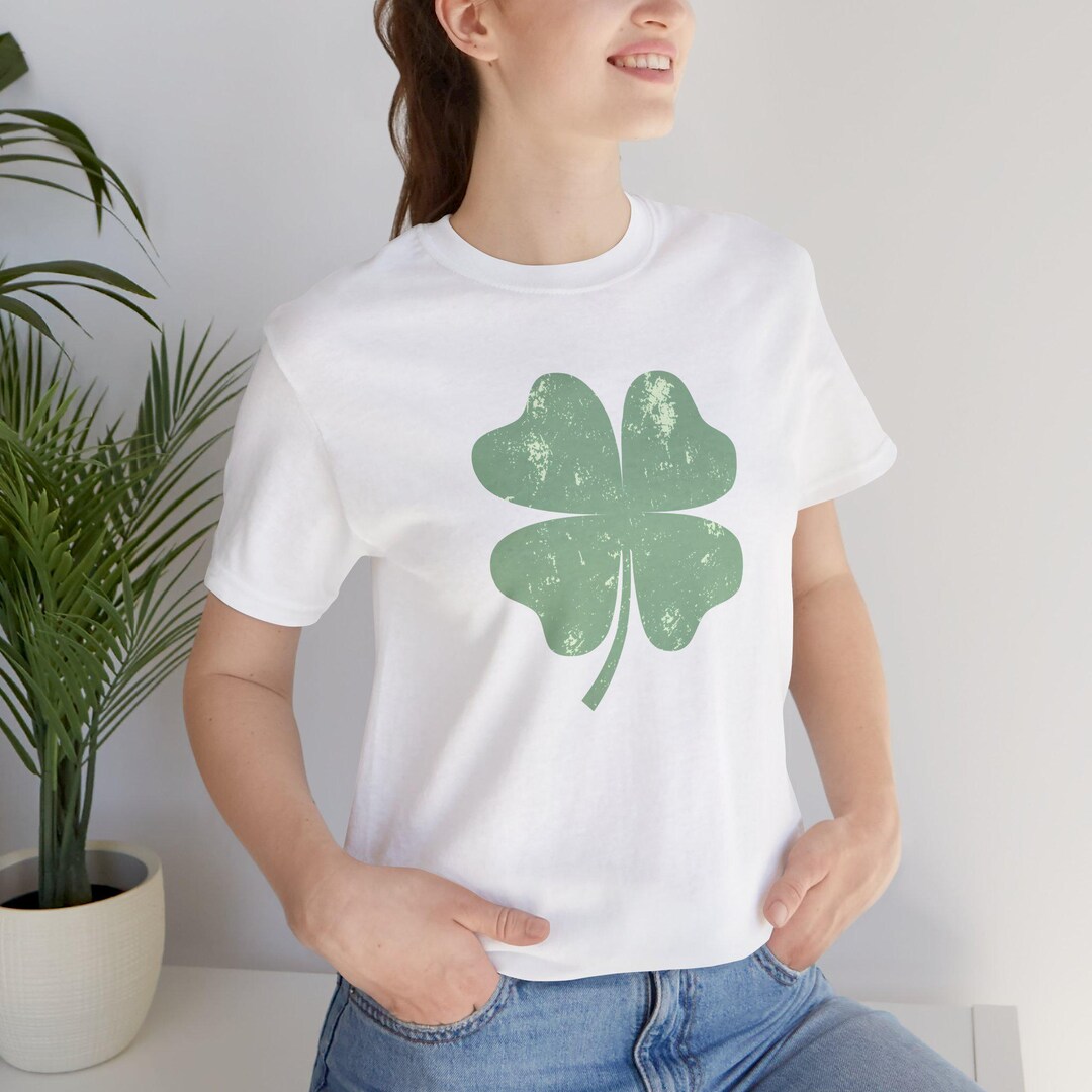 St Patrick's Day Shamrock Tee, Luck of the Irish T-shirt, Unisex Jersey Shirt, Clover Top, Irish ...