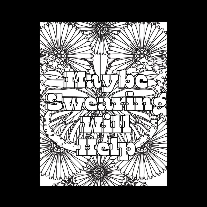 Swear Coloring Book - Etsy